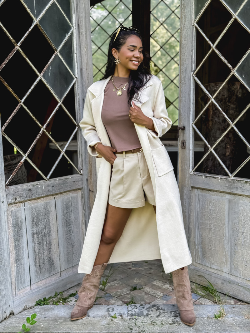 Gilet long Sonia - Beige