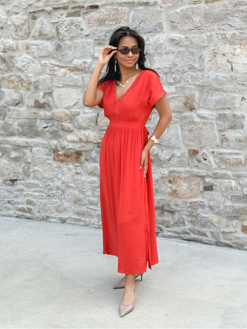 Robe longue Yléana - Terracotta