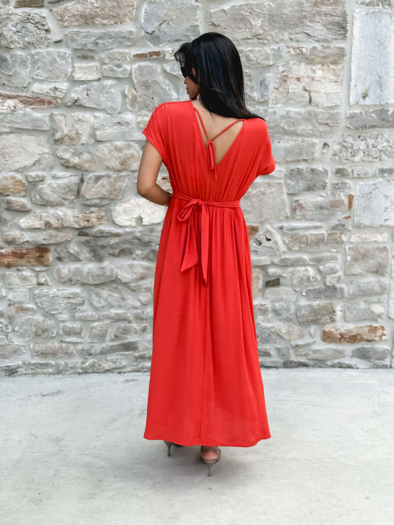 Robe longue Yléana - Terracotta