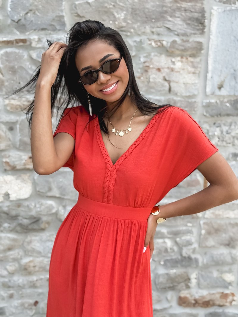 Robe longue Yléana - Terracotta